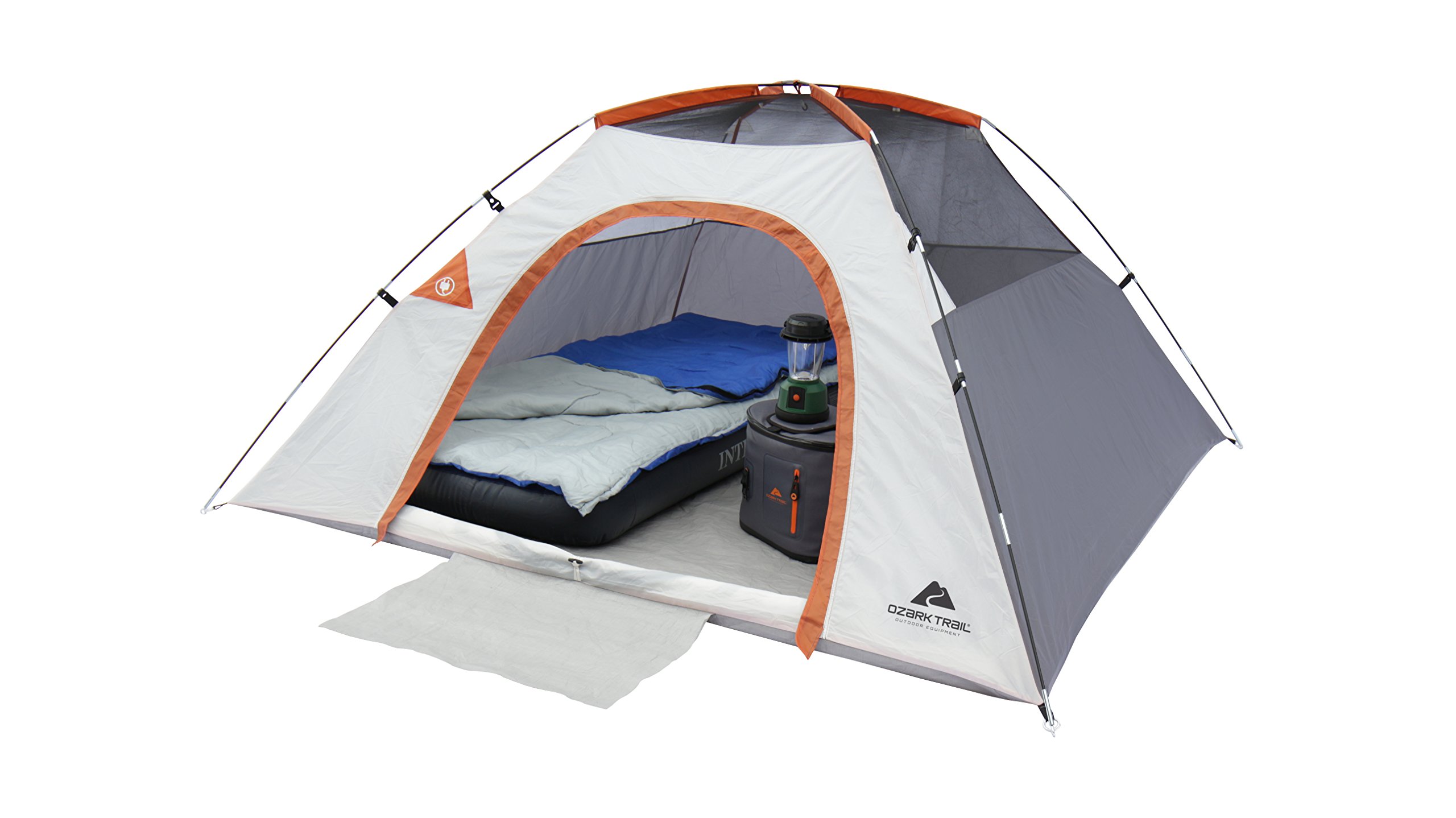 OZARK Trail Family Cabin Tent (Orange/Gray, 3 Person)