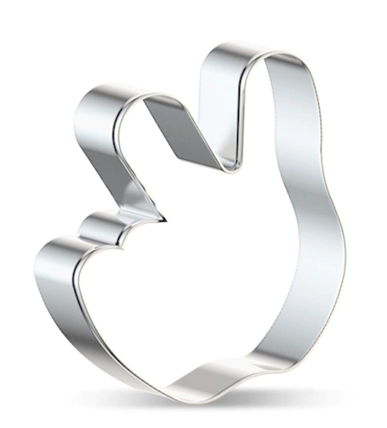 WJSYSHOP Victory Sign Gesture Cookie Cutter