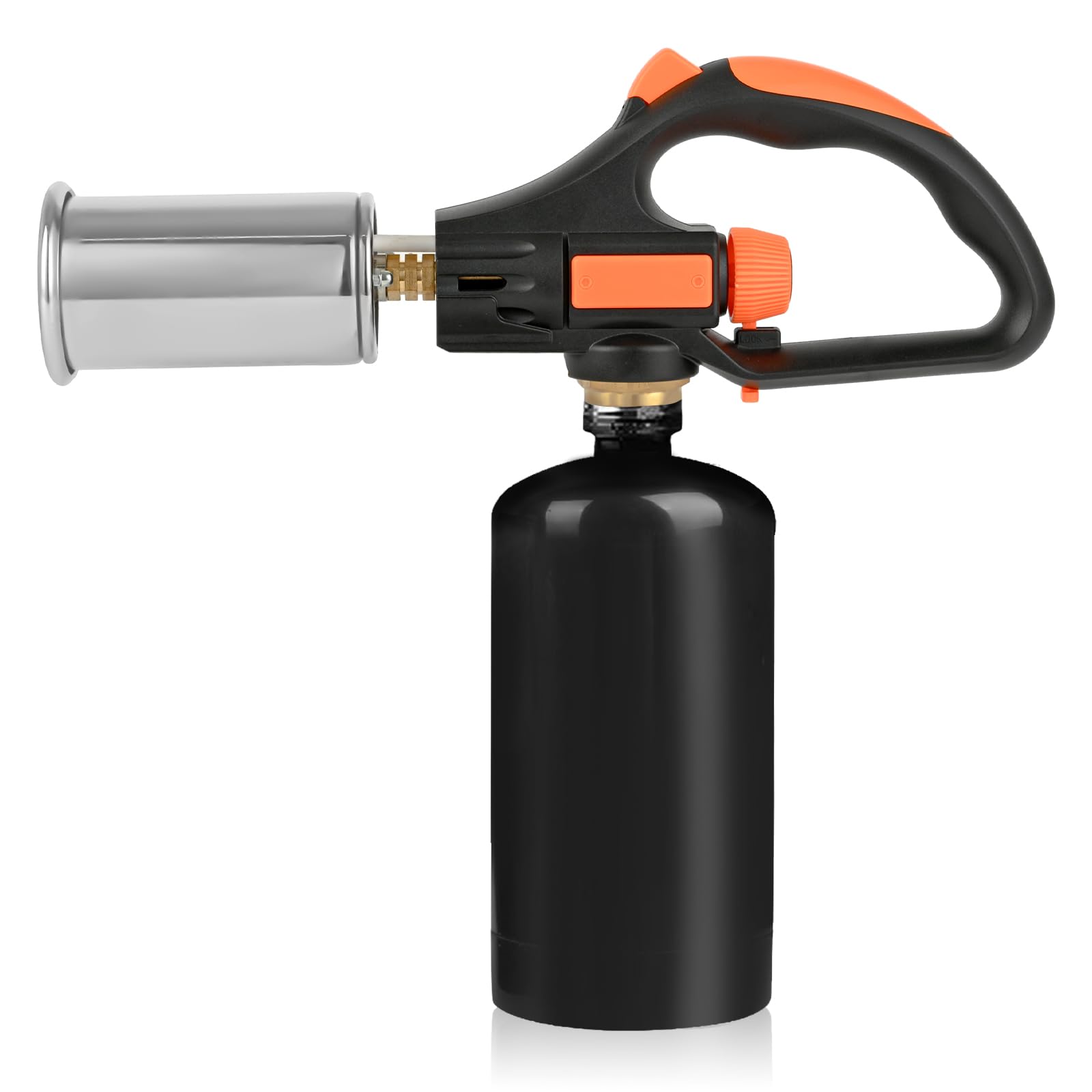 Powerful Propane Kitchen Cooking Torch Head, Grill Torch Charcoal Starter, Sous Vide Torch Lighter for Outdoor Campfire BBQ Searing Steak & Creme Brulee, Adjustable Flame (Propane Tank Not Included)