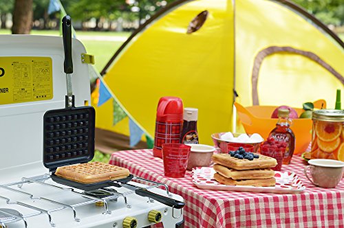 Yoshikawa SJ2275 Waffle Maker, Single, Fluorine Treatment, For Gas Stoves, Black, 13.6 x 5.6 x 1.3 inches (34.5 x 14.3 x 3.2 cm)