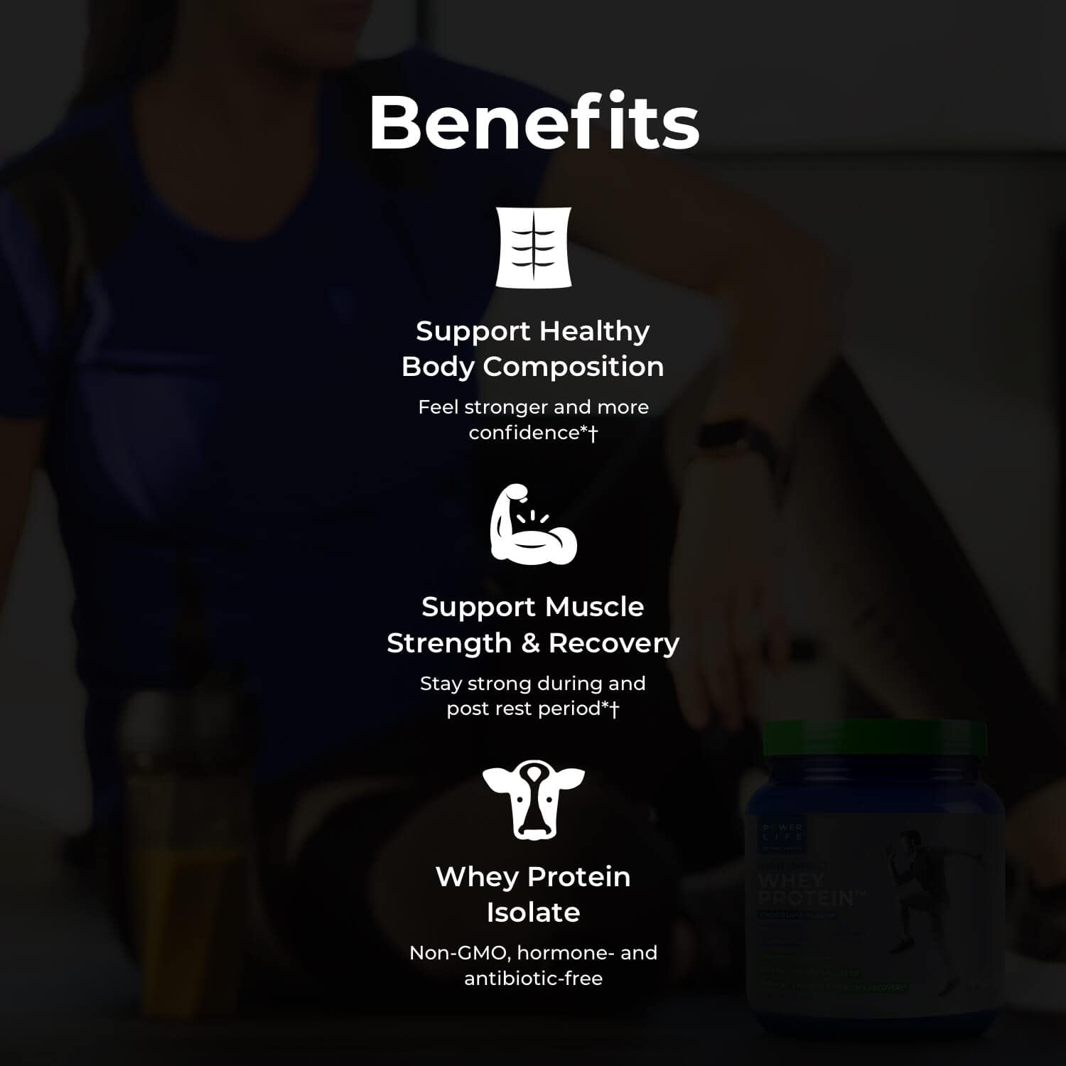 POWERLIFE Tony Horton High Impact Grass Fed Whey Protein with 3000 MG of HMB, No Sugar Added, Non-GMO (Chocolate) + High Impact Endurance