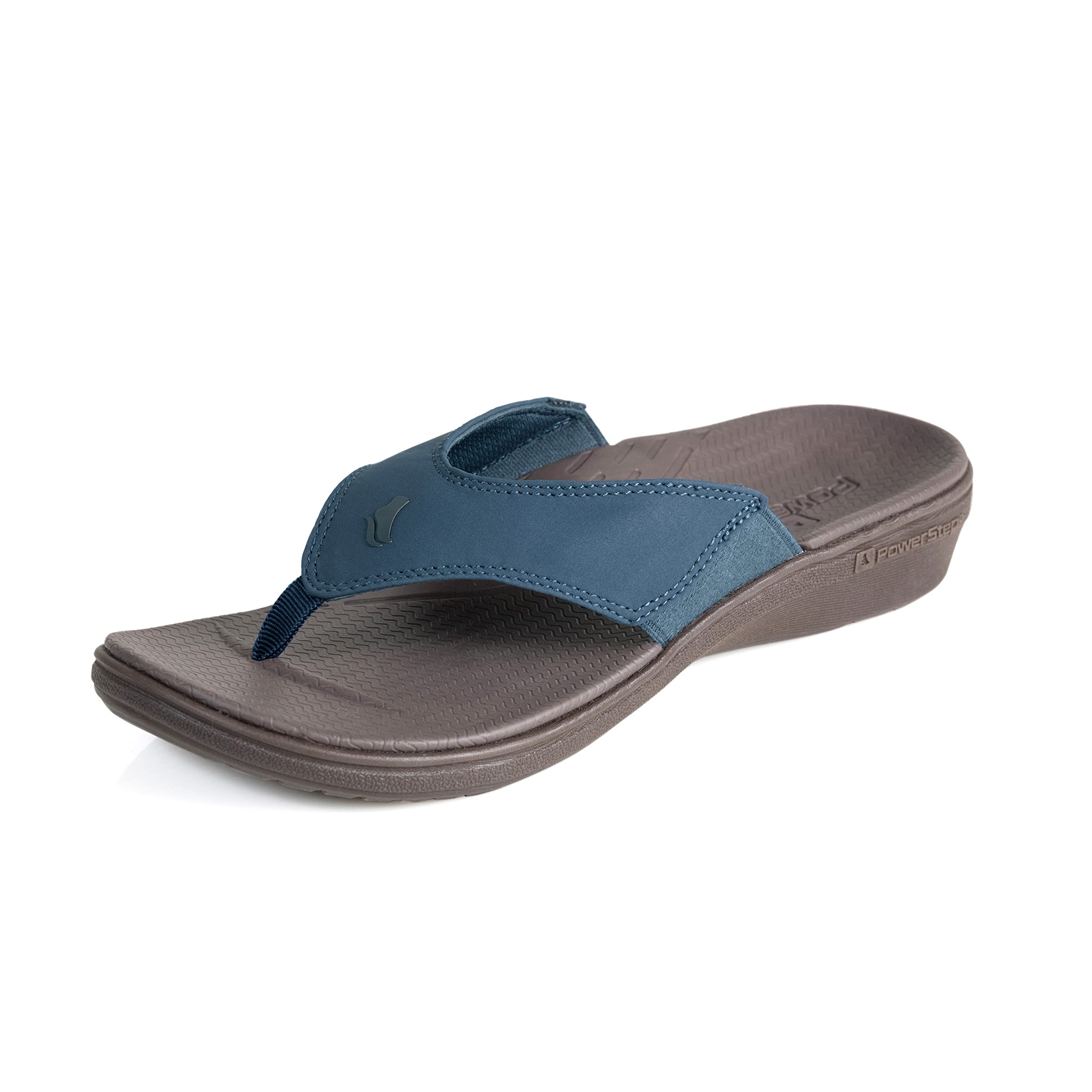 Powerstep Archwear, Arch Supporting Thong Sandal, Women's Orthotic Casual Dress Flip Flop, Navy, 11