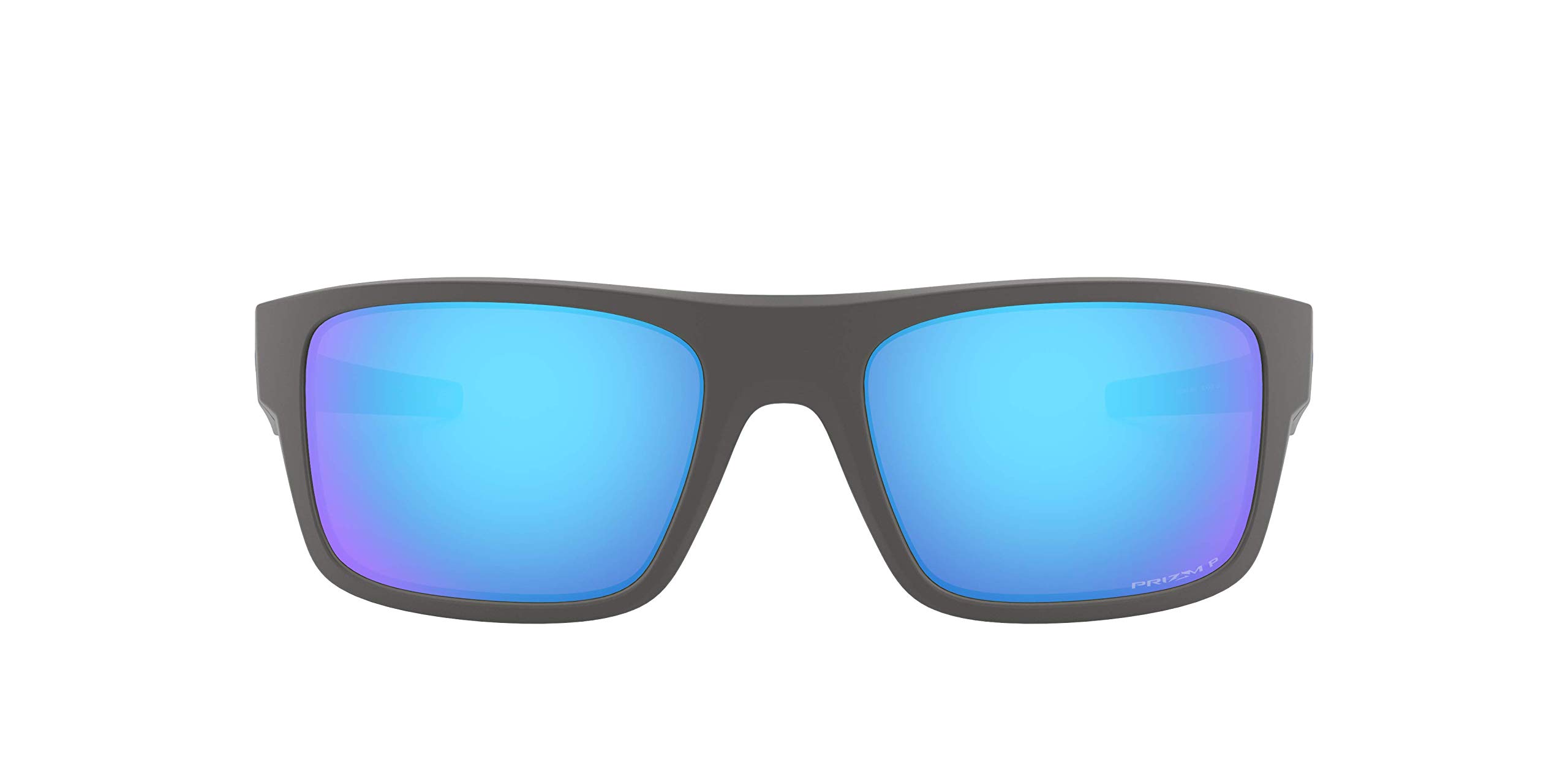 Oakley Men's Oo9367 Drop Point Rectangular Sunglasses, Matte Dark Grey/Prizm Sapphire Iridium Polarized, 61 mm