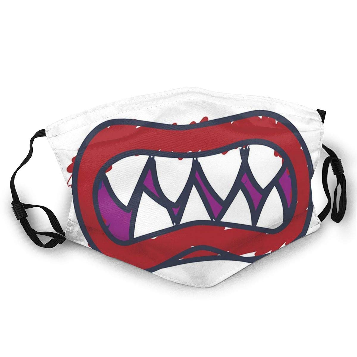 P PIPIGOU Face Masks Bowser Jr. Inspired Face Reusable Polyester Print Reusable Face Cover Neck Warmer Black
