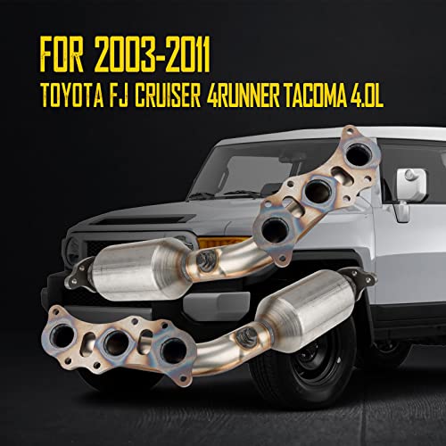 Prolenz 2PCS Catalytic Converter Fit for 2003-2011 FJ Cruiser 4Runner Tacoma 4.0L,Automotive Replacement Catalytic Converter