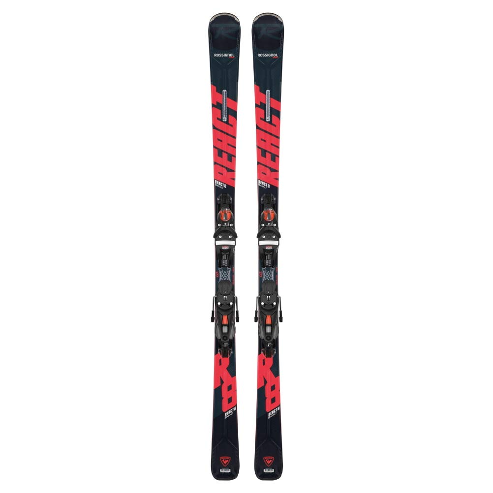 Rossignol React 8 HP Mens Skis 177 W/NX 12 Konect GW Bindings Black Red