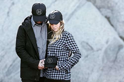 The Original Circle Mama Trucker Hat, Adjustable Snapback, Mom Hat, Mother's Day Birthday Gift (Mama Hat) Black