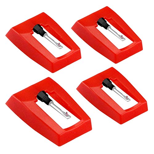 Record Player Needle, 4 Pack Universal Turntable Stylus Replacement Needles, Phonograph Needles for ION Jenson Crosley Victrola Sylvania
