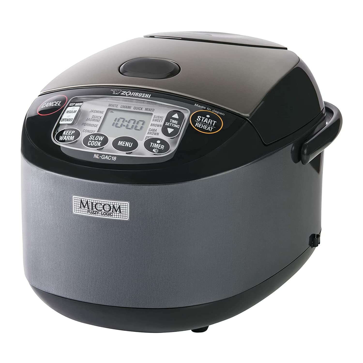 Zojirushi NL-GAC18BM 10-Cup (Uncooked) Umami Micom Rice Cooker and Warmer Bundle with 9.5-Inch Rice Washing Bowl (2 Items)