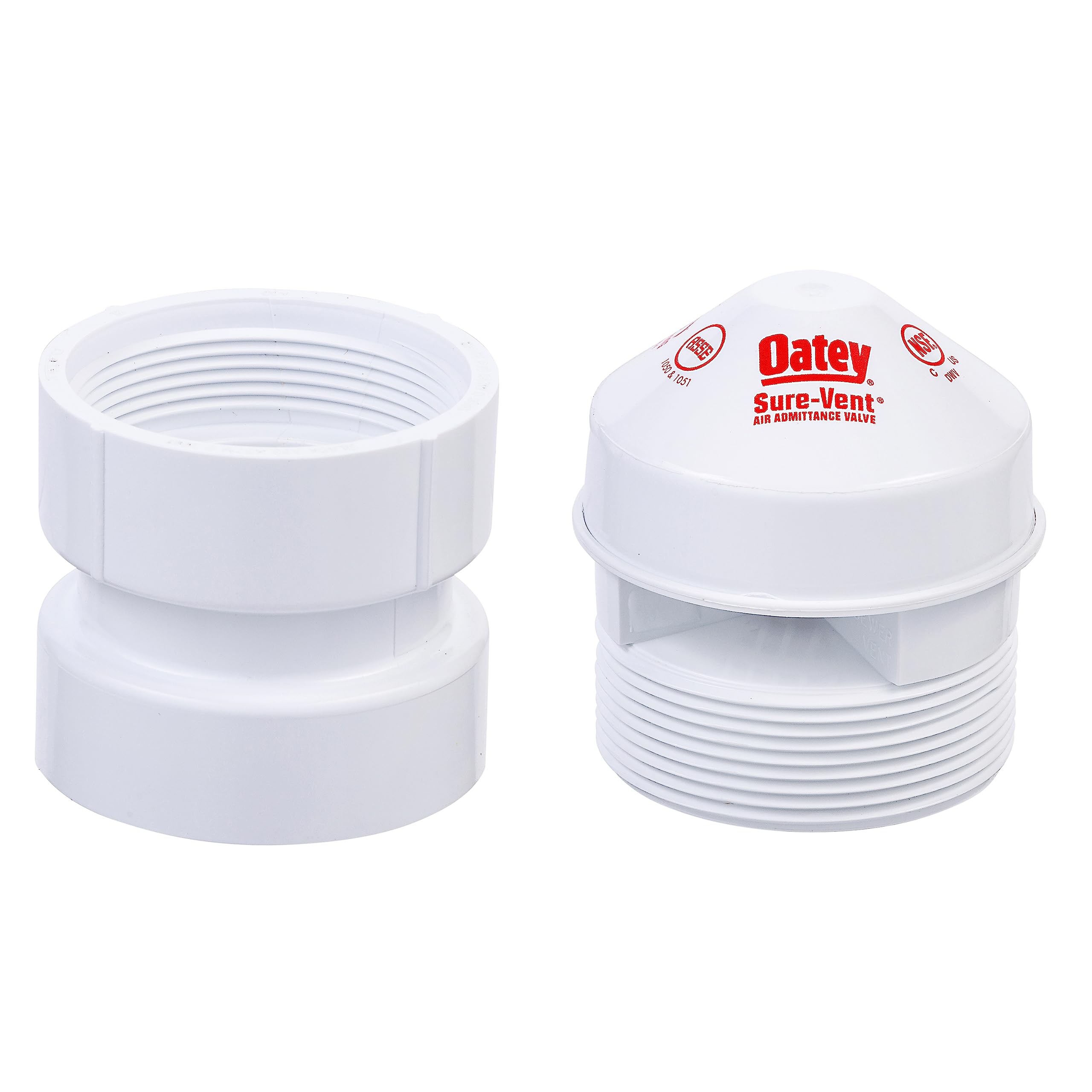 Oatey Sure-Vent 1-1/2 in.β2 in. 160 Branch, 24 Stack DFU Air Admittance Valve with White PVC Sch. 40 Adapter