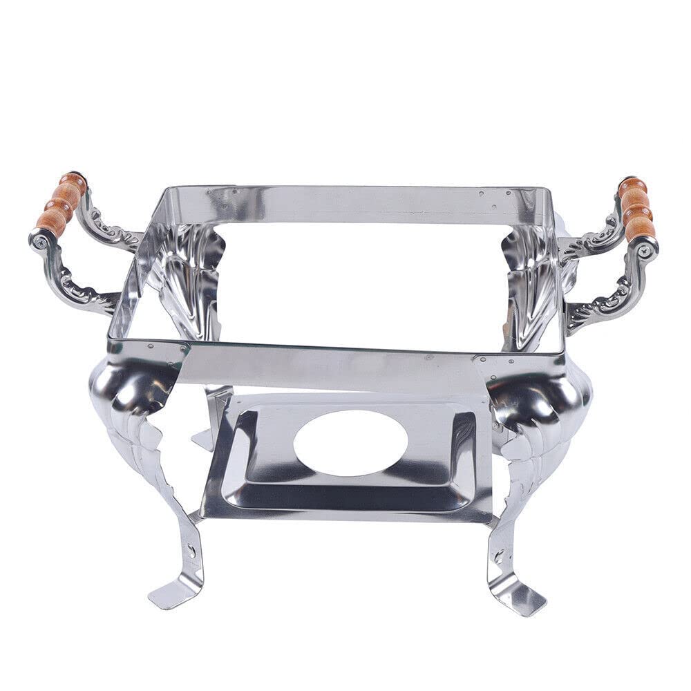 TFCFL Stainless Steel Food Warmer Chafer Chafing Dishes Buffet Set Square Buffet Stove Buffet Warming Container for Home and Restaurant Use