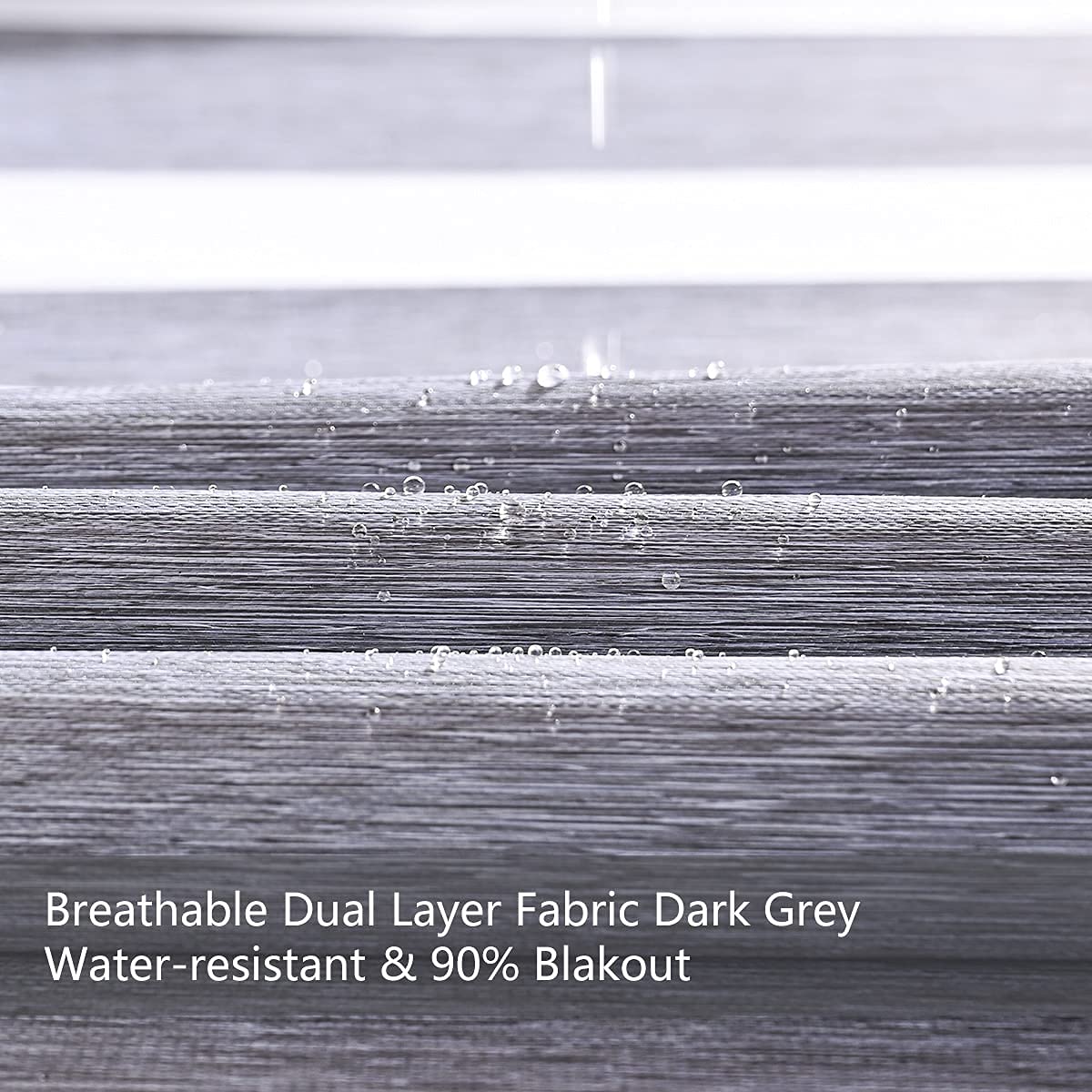 Persilux Zebra Blinds Dual Layer Roller Sheer Shades (58" W X 64" H, Dark Grey) Light Filtering Privacy Light Control for Day and Night Blackout Window Shades for Home and Office Easy to Install