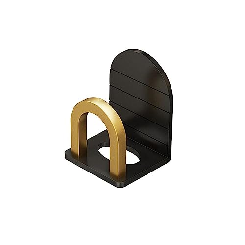 Sponge Holder for Kitchen Sink, Strong Adhesive Aluminium Kitchen Sink Sponge Holder Waterproof Rustproof Sink Sponge Drain Drying Rack(Black&Gold)