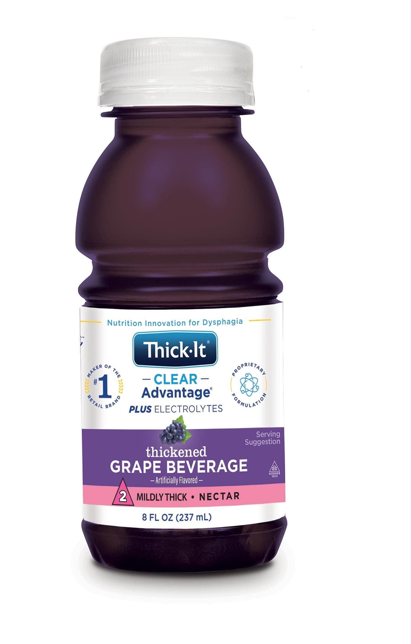 Thick-It Clear Advantage Plus Electrolytes, Nectar Thick Grape,8 Fl Oz (Pack of 24)