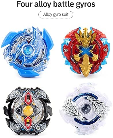 OBEST Bey Battling Gyro Tops Burst with Launchers and Stadium Arena, 4 Spinning Tops + 2 Launchers + 1 Arena