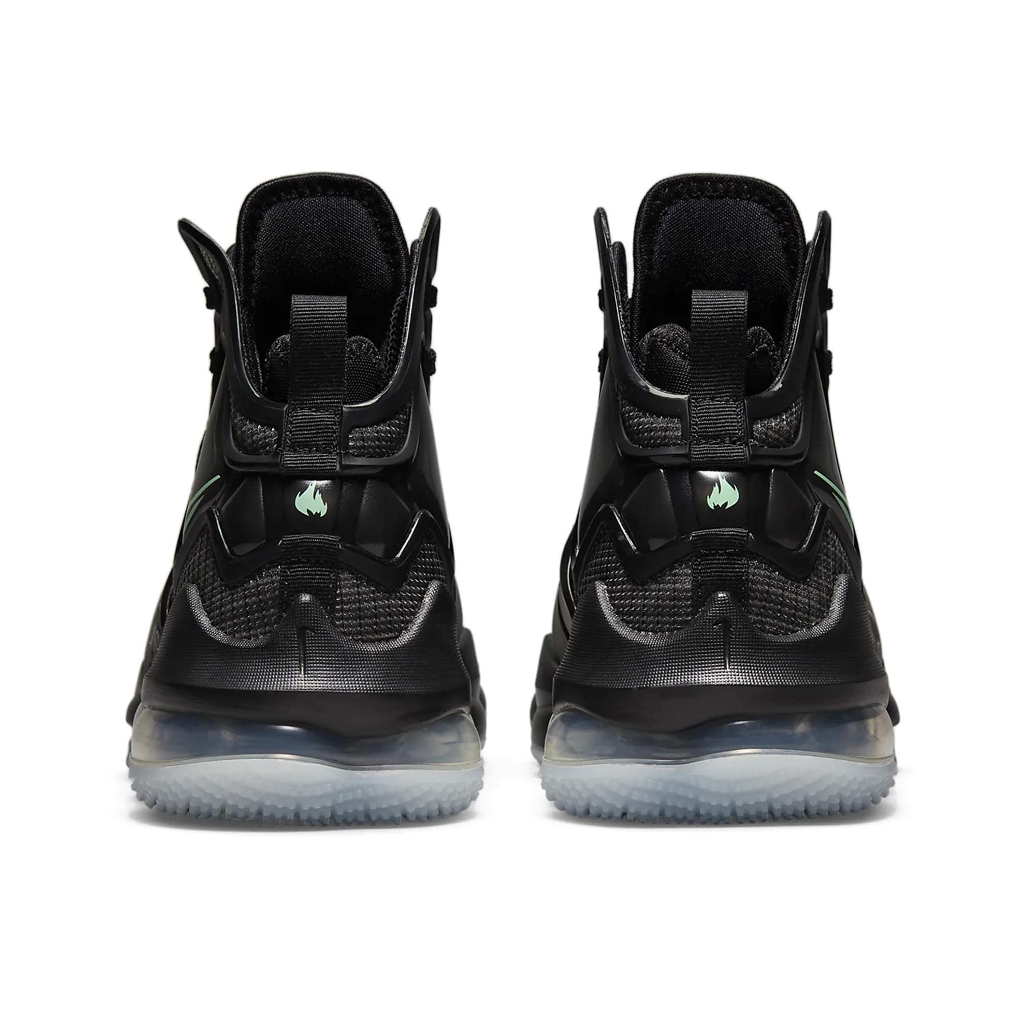 Nike Kids Lebron 19 (GS) Basketball Shoe, Black/Green Glow/Anthracite, 7 US