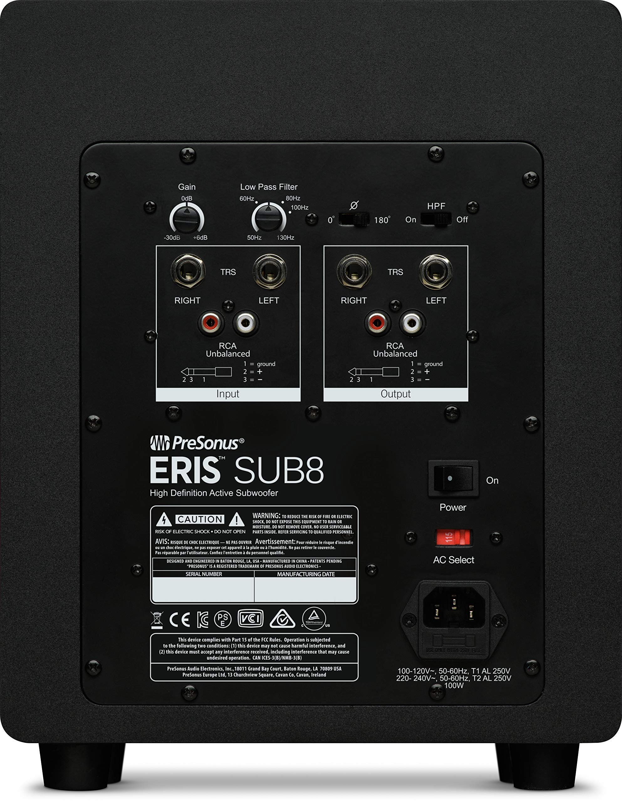 PreSonus Eris Sub 8 Compact Studio Subwoofer