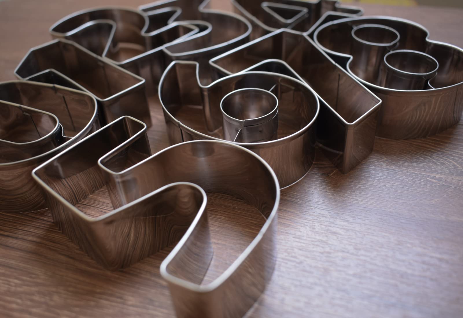 Xoutuo 9 Pieces 3 inch Large Number Cookie Biscuit Cutters 9 Piece Set, Stainless Steel Numbers Cutter Kitchen Baking Tool for Spelling the Numbers Birthday or Anniversary