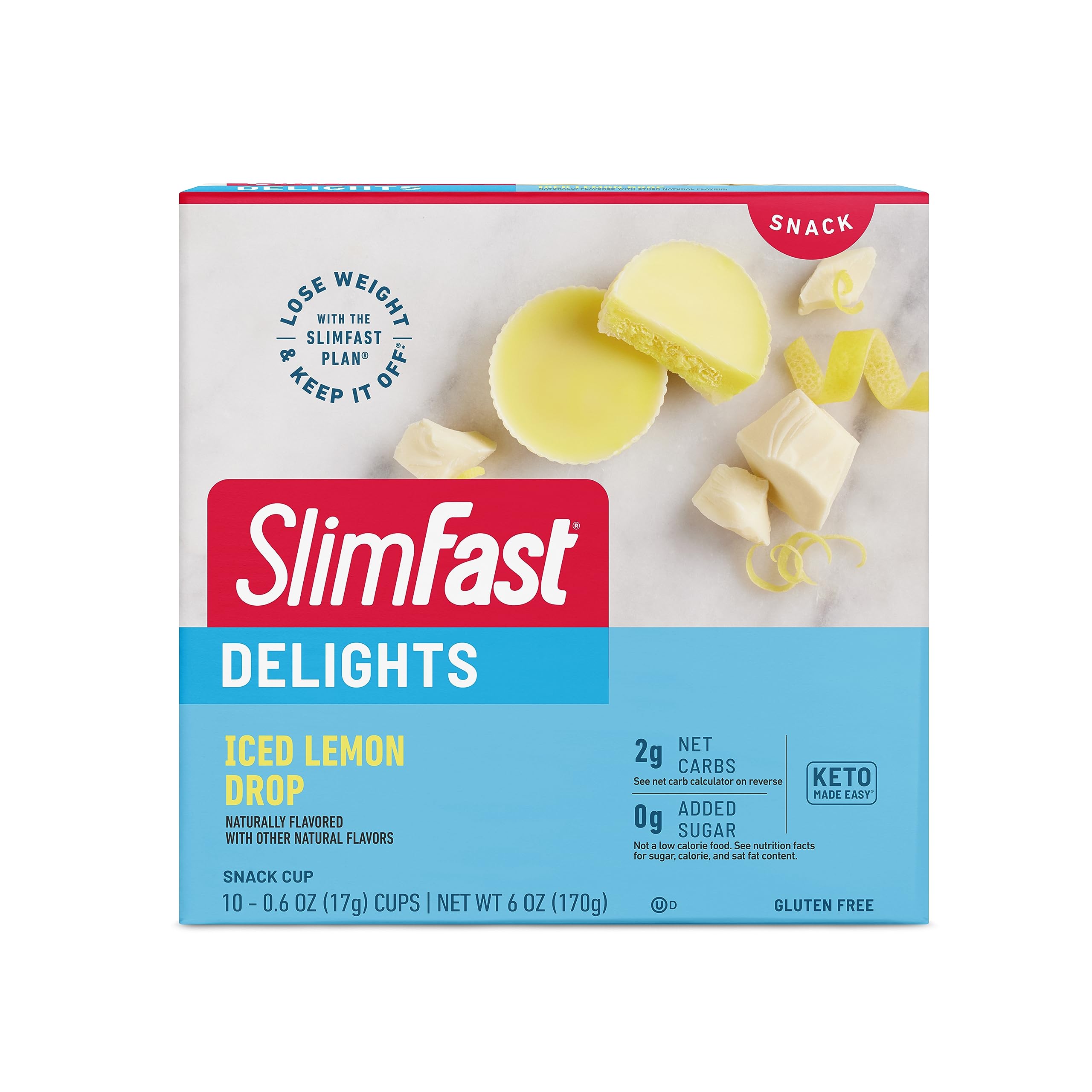 SlimFast Delights Iced Lemon Drop Snack Cup, 10 Count