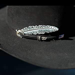 Montana Silversmiths Hand Painted Hat Feather (Deep Black Vain)