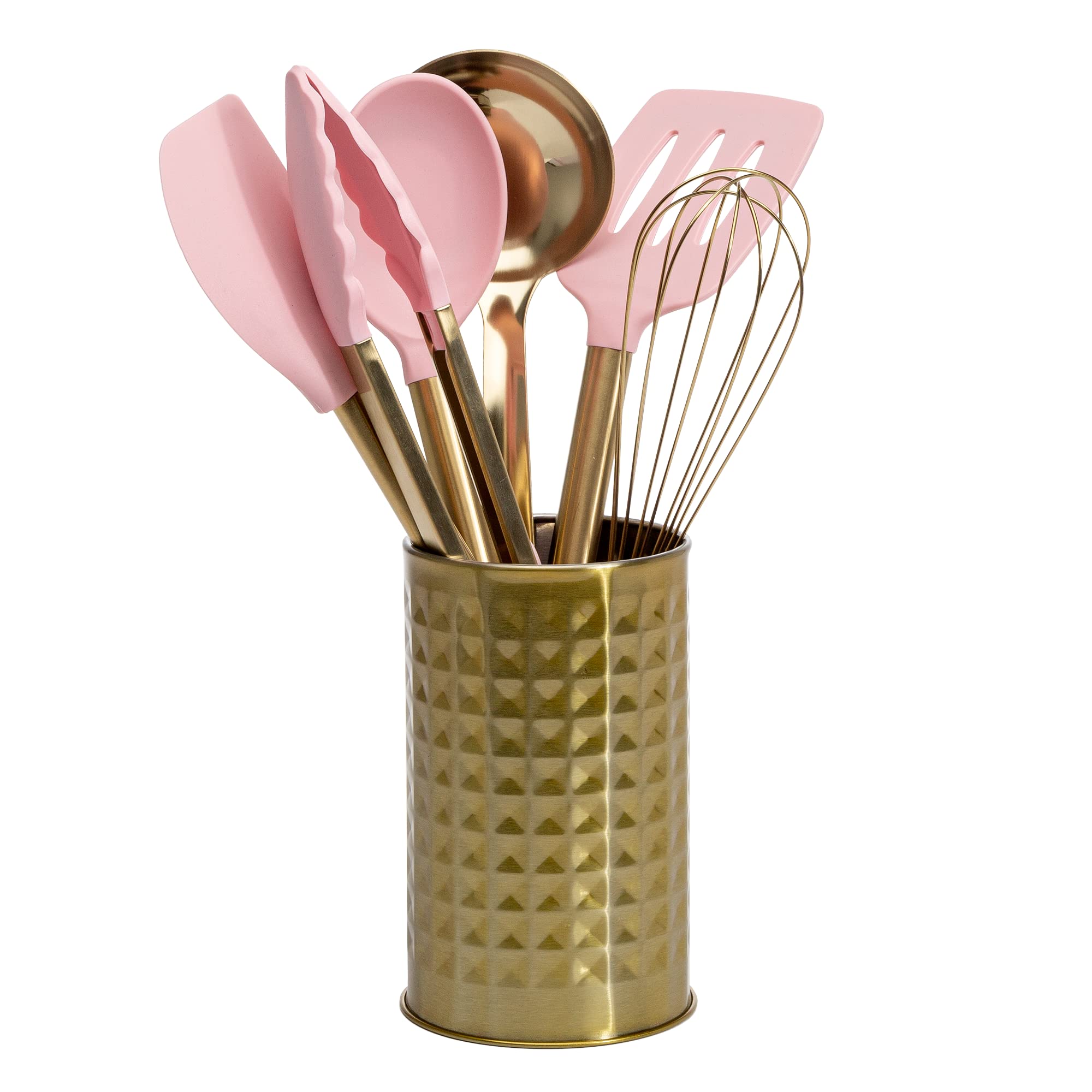 Paris Hilton 10-Piece Pink Cookware Set + 7-Piece Pink Kitchen Tool Set
