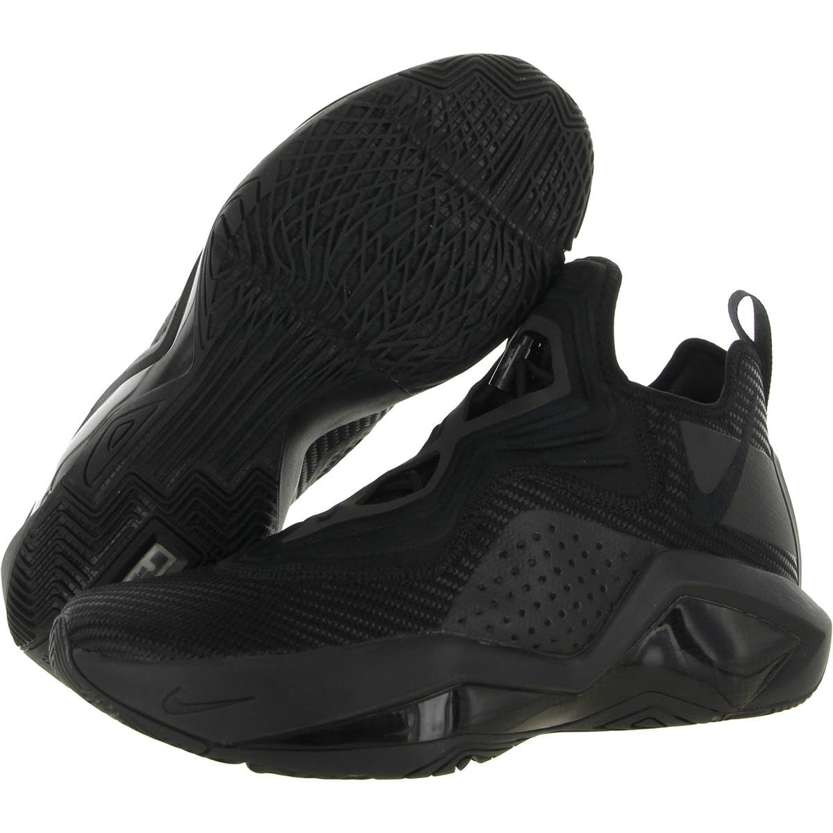 Nike Men's Lebron Soldier XIV 14 Basketball Shoes, Black/Metallic Dark Grey, 9.5