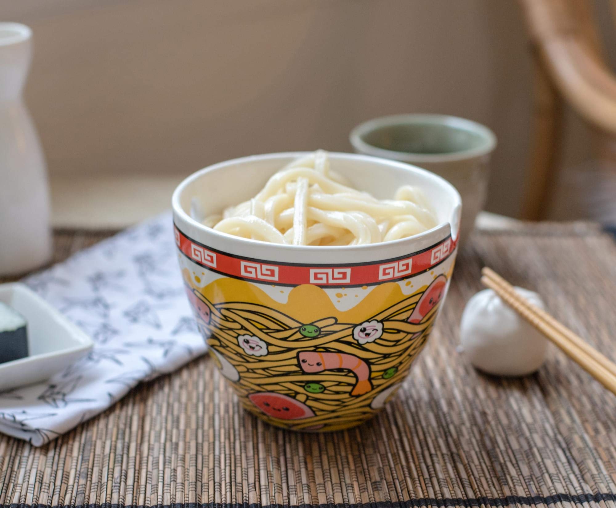 Toynk Sunken Noodles Japanese Dinnerware Set | 16-Ounce Ramen Bowl and Chopsticks