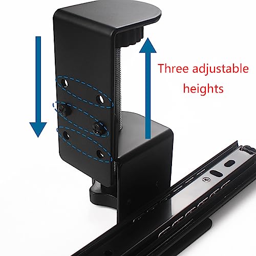 Professional Desktop Keyboard Tray Support Computer Desk Extender Support Desktop Extension Board Support Simple Install 2-piece/set Foldable/Sliding Desk Extension Plate Support Clipon Keyboard Tray