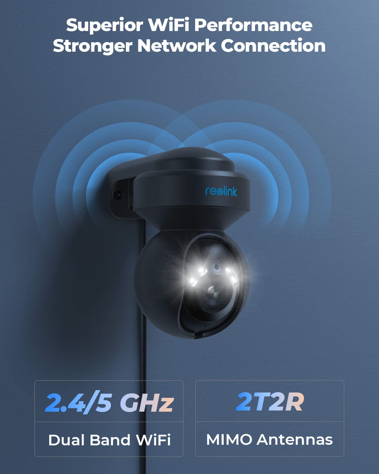 REOLINK Camera with 64gb microSD Card Bundle, One White and One Black, DIY System, Local Storage with No Subscription Fee, E1 Outdoor