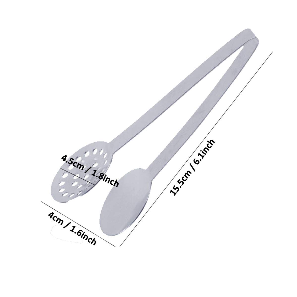 TraderPlus 2 Pack Stainless Steel Tea Bag Squeezer Tongs Strainer Grip
