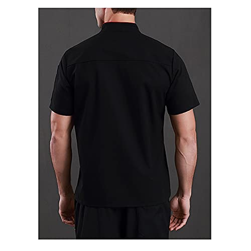 WintSallTab Personalized Chef Jacket Custom Short Sleeve Chef Coat Embroidered Name Chef Shirt Restaurant Work Uniform for Men Women X-Large