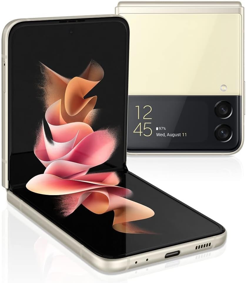 Samsung Galaxy Z Flip 3 5G (US Cellular) F711U 128GB - Cream (Renewed)