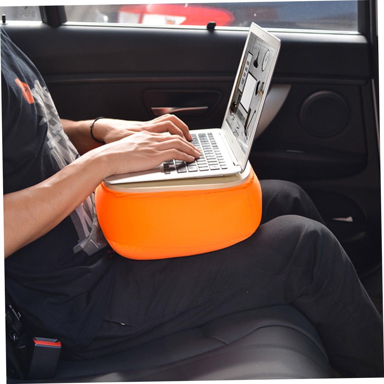 NUOBESTY Notebook Desk Bed Cup Holder Lap Desk Office Chair Pillow Computer Lap Desk Lap Tray car Cushion Laptop Tray Lumbar Support Pillow Food Pillow Lap Desk Holder Table Sofa Bed