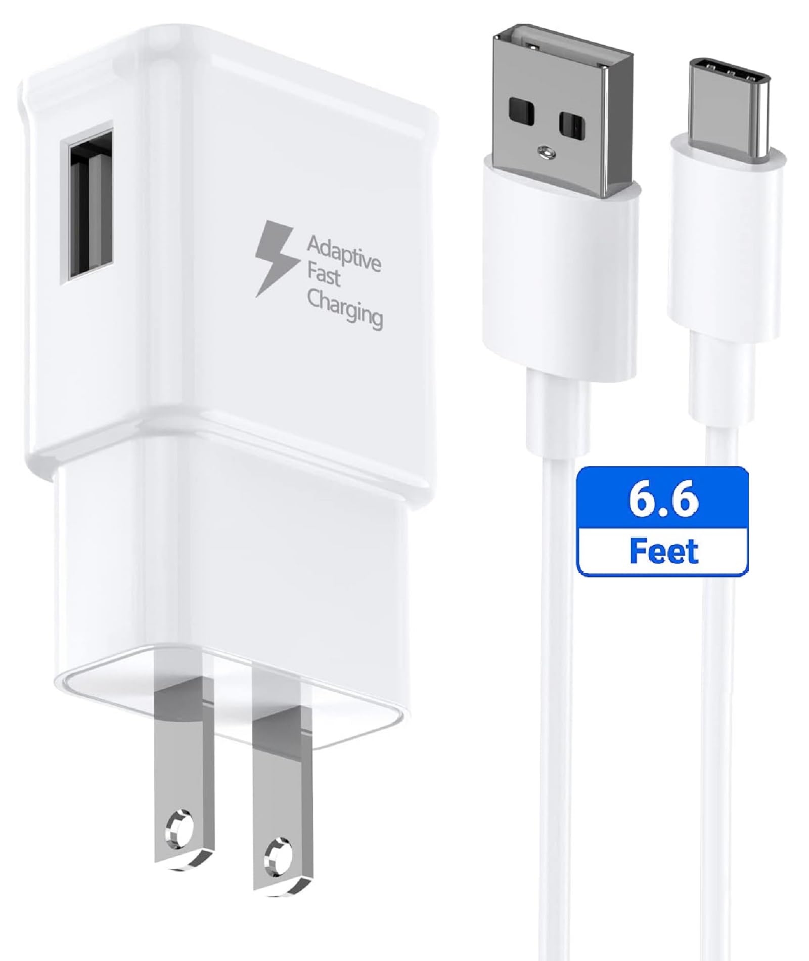 Samsung Charger Fast Charging Type C Charger Cord 6.6ft Android USB Wall Charger Block for Samsung Galaxy A55 A15 A25 C55 S8 S9 S10 S20 S21 S22 S23 S24 Ultra/Plus/FE,Note 10/20,Z Fold,Z Flip,Pixel,LG