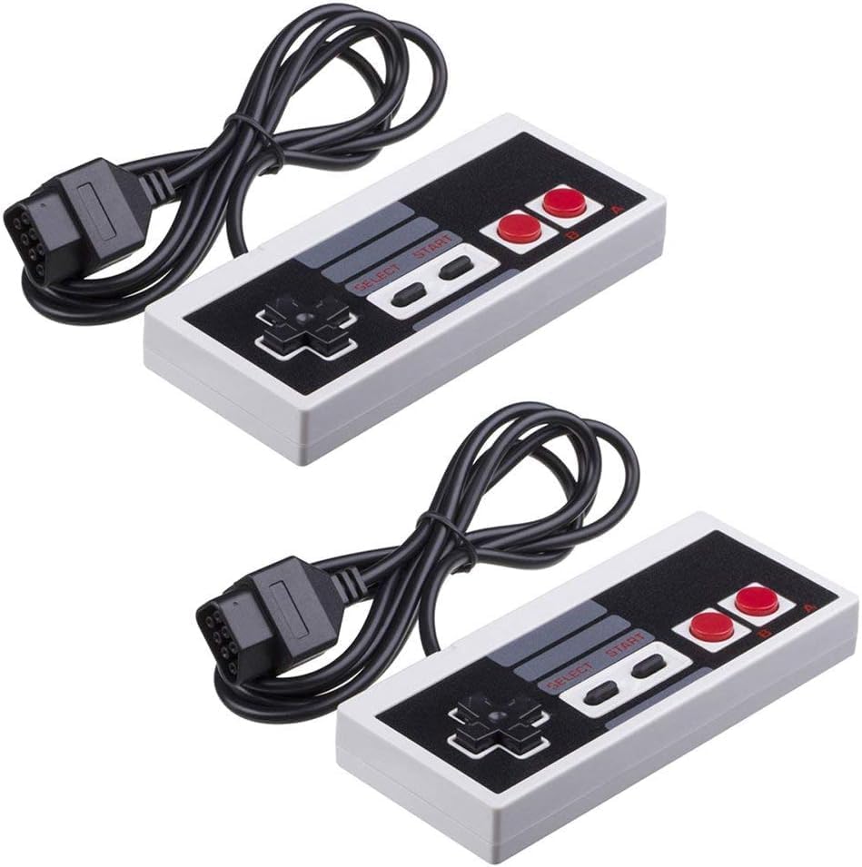 PGYFDAL 2 Pack Wireless Controller For Retro Game Console, Gamepad with USB Cable/1000mAh Battery/Multi Touch Pad/Share Button (Red and Grey)