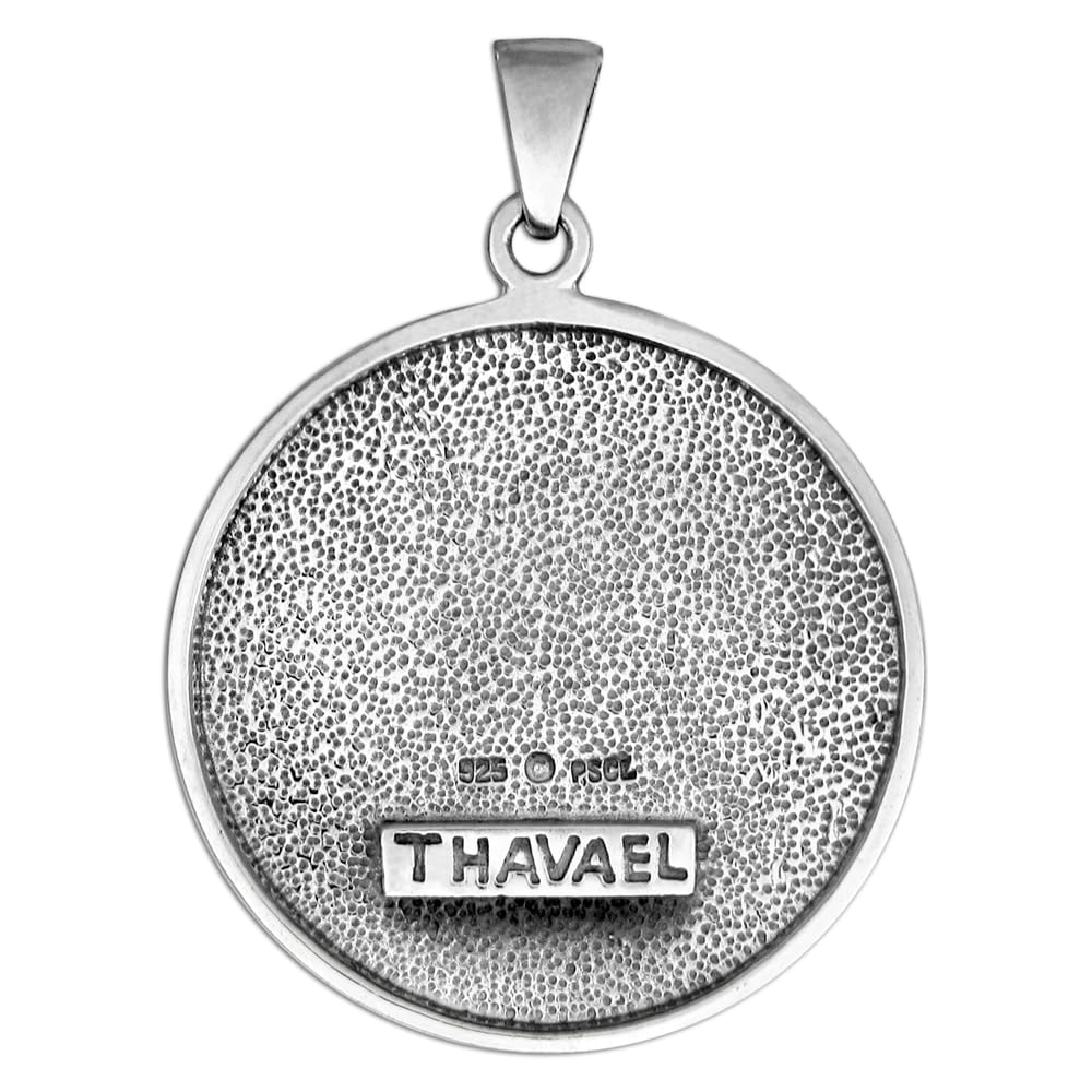 Moonlight Mysteries Archangel Thavael Sigil Pendant - .925 Sterling Silver Angel Sigils Talisman for Grace and Virtue (1 1/4 inch)