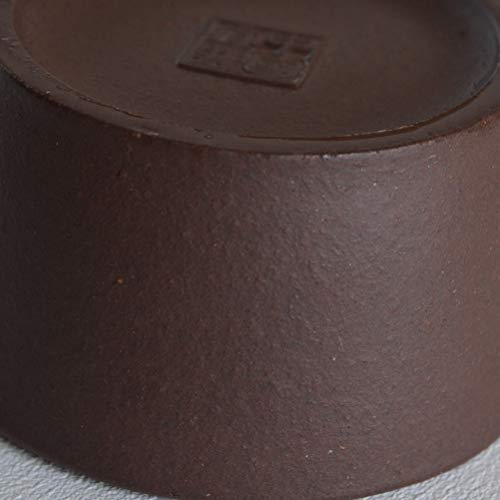 YXHUPOT 4pcs/Set Teacups Chinese Clay Zini Zisha Cup Kung Fu Tea (Dark Brown)