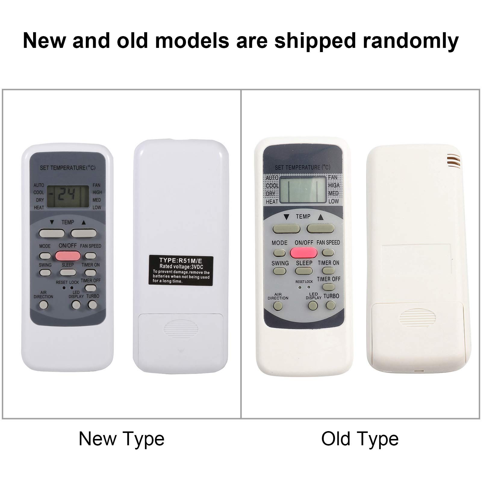 Replacement Air Conditioning Remote Control for Midea R51 Series R51 / E R51 / CE R51M / CE R51D / E R51M / BGE, Compatible for Toshiba Electrolux Conia VESTEL QUUL Lasko NASCO