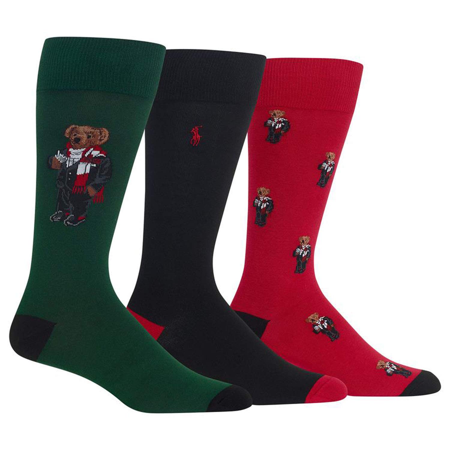 Polo Ralph Lauren Men's Dress Socks - GIFT BOX SET - 3-Pair