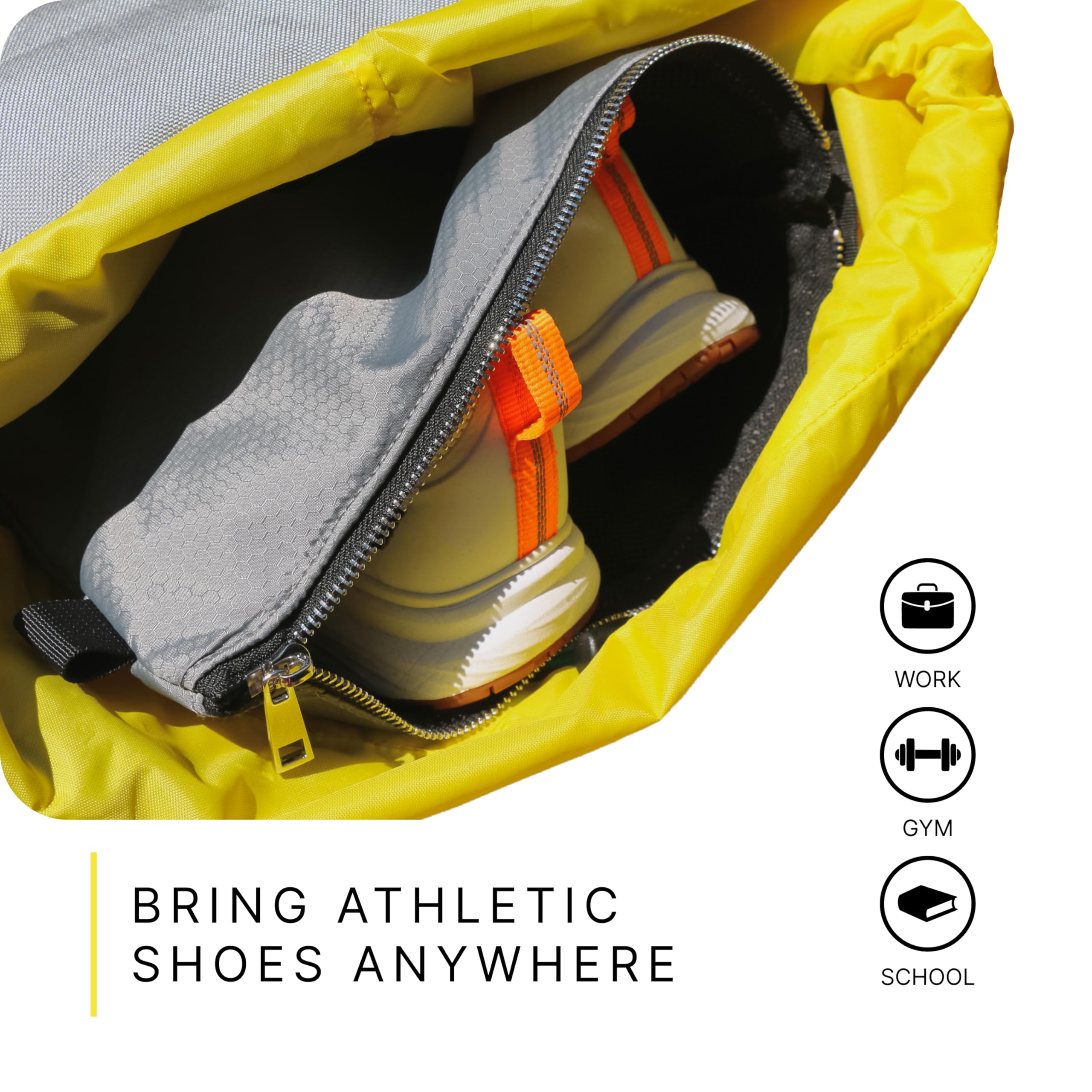 Odor Filtering Shoe Bag - Breathable Shoe Travel Bag - Sports Shoe Commute Bag (Medium)