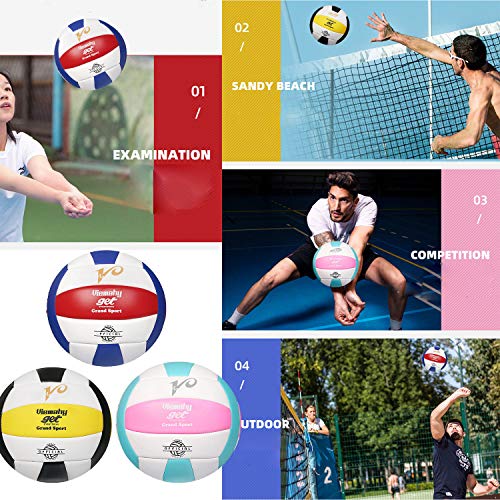 Super Soft Volleyball - Waterproof Indoor/Outdoor Official Volleyball for Pool,Game,Gym,Training,Beach Play (Size 5) (Pink 2)