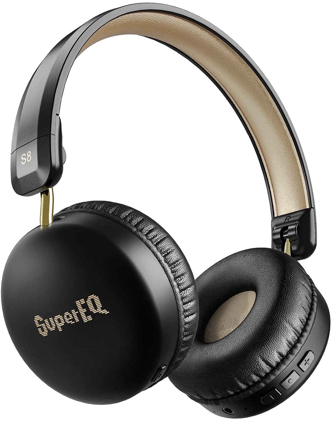 SuperEQ S8 Active Noise Cancelling Headphones, On-Ear Bluetooth Headsets w/ Built-in Mic for Kids, Adults, Wireless & Wired 2-IN-1, 18 Hrs Playtime, HiFi Audio for PC Computer, Laptop, Tablet, Phones