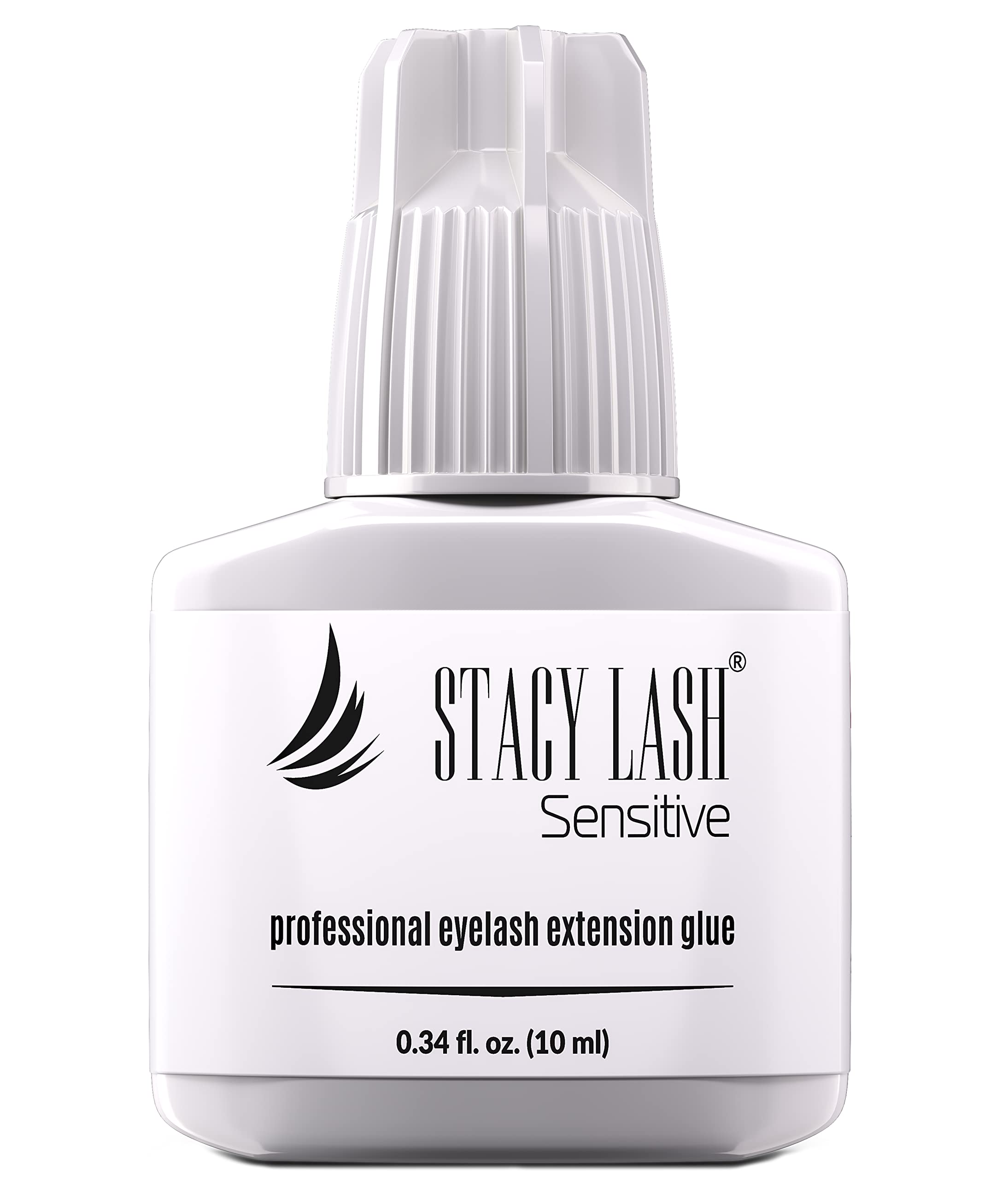 Sensitive Eyelash Extension Glue Stacy Lash 0.34fl.oz/10ml / 5-6 Sec Drying time/Retention – 4-5 Weeks/Black Adhesive/Professional Supplies