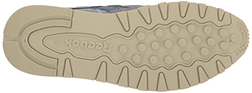 Reebok Boy's Classic Leather Sneaker, Jurassic World/Grey/Teal Fog/Brave Blue, 3.5 Big Kid