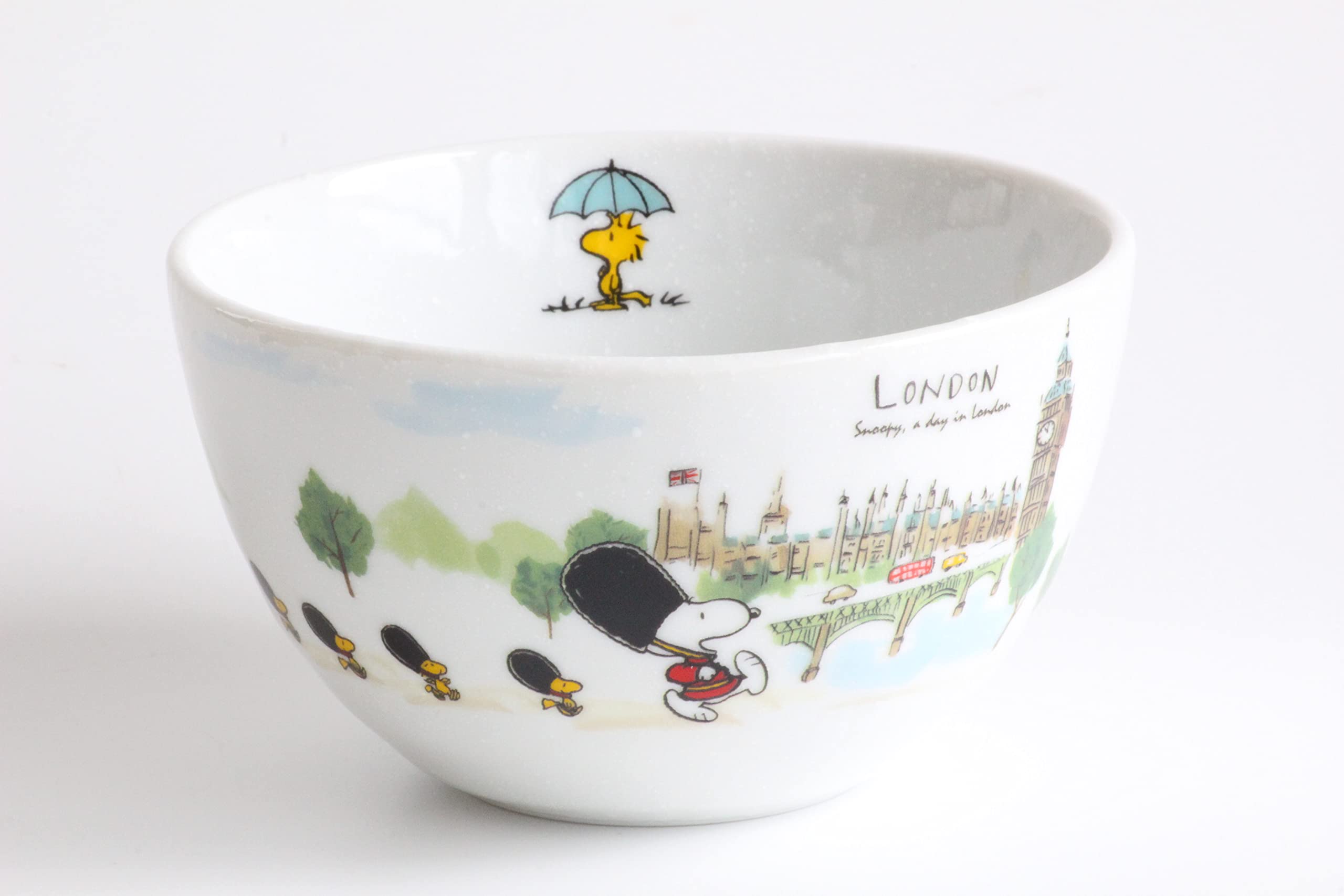 シミズ陶業(Shimizutougyou) London Paris Snoopy Bowl, Set of 2