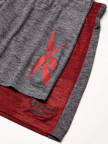Reebok Boys' Shorts, Asphalt/Crimson Red, 8