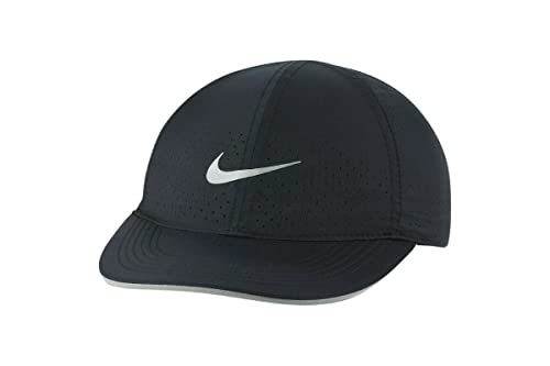 Nike Women's Featherlight Running Cap Hat Aerobill Adjustable (Black)