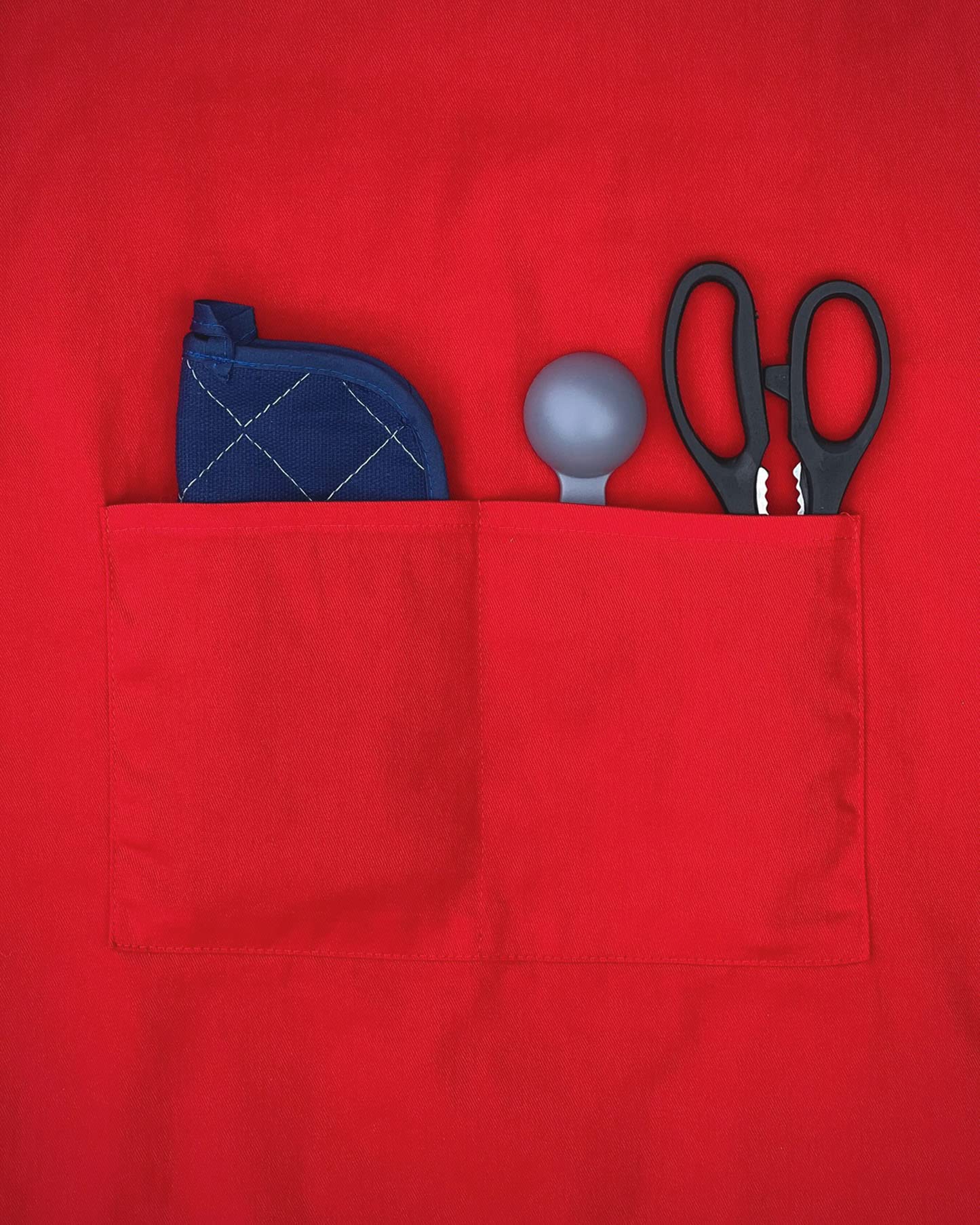 ThisWear Gifts For Granny Gifts For Grandma Everything Is Better In Granny's Kitchen Two Pocket Adjustable Bib Apron Red