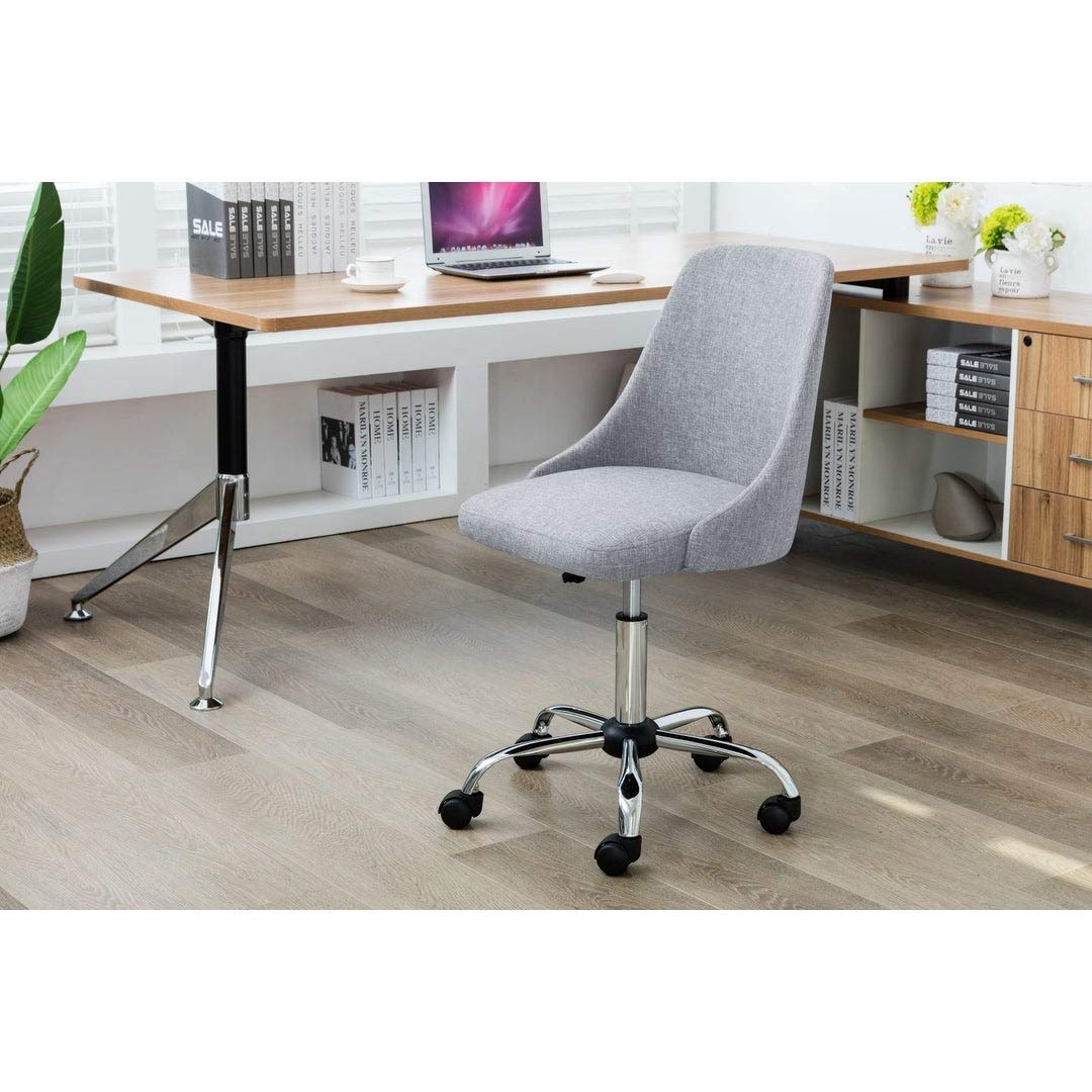 Porthos Home Roache Hemp Fabric Upholstery Swivel Office Chair Green