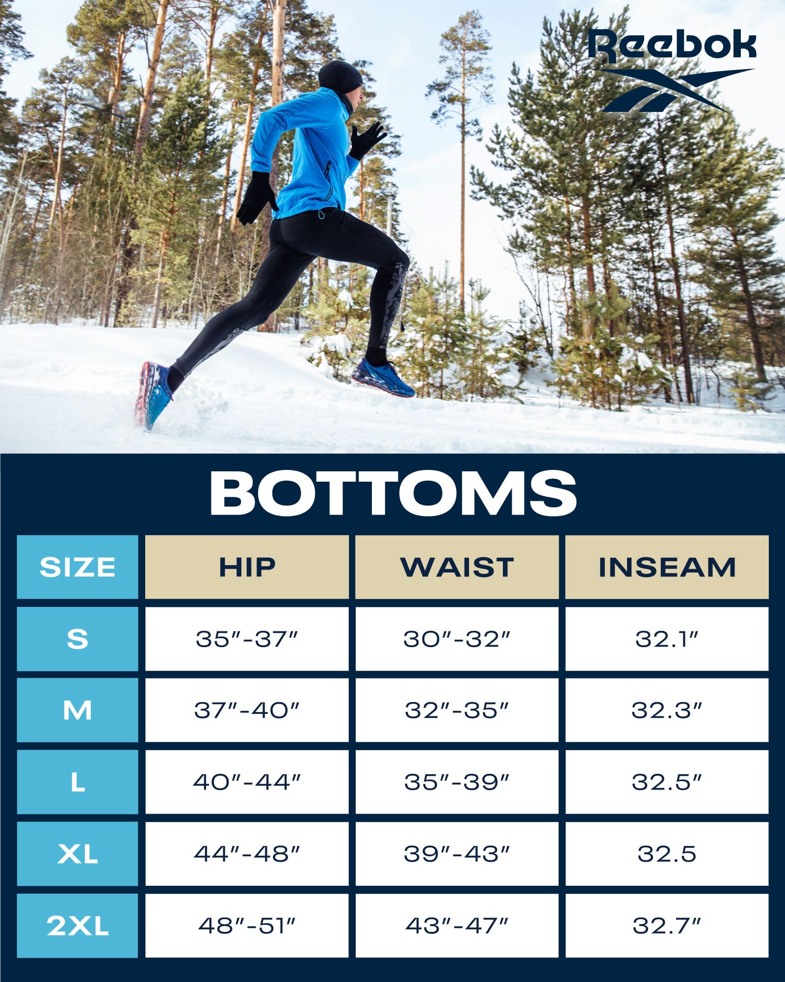 Reebok Men's Snow Pants - Heavyweight Waterproof Snowboard Pants with Cargo Pockets, Snow Gaiters - Ski Pants for Men, M-XXL, Size X-Large, Black